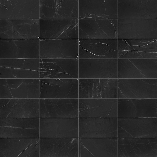 Galaxia Nero Tile - Cosmic Black Tile, White & Gold Veining