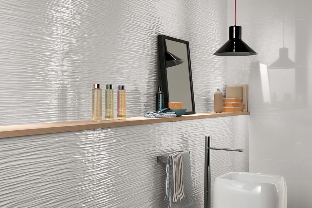 Wave Design Tile In Kitchen