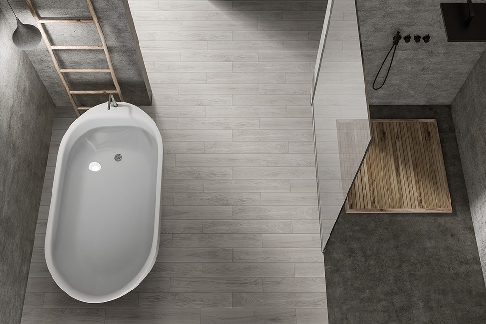 Alpine Chiaro Matte 6"x36 Wood-Look Porcelain Tile | GENROSE