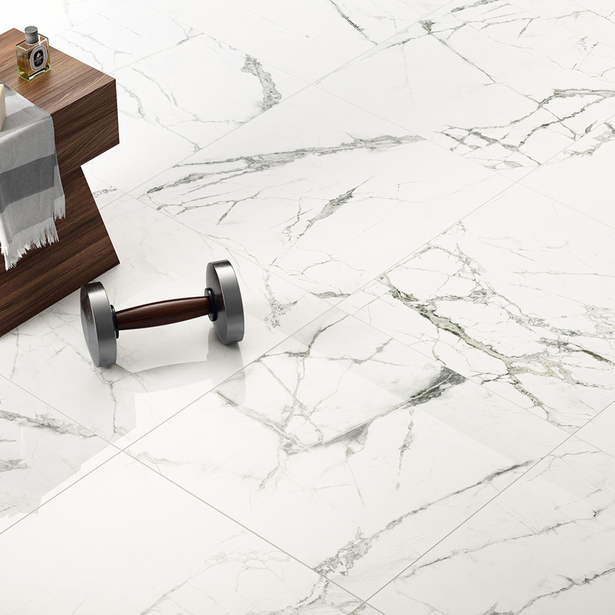 Ardelle Bianco Luce Polished 24"x24 Porcelain Tile | GENROSE