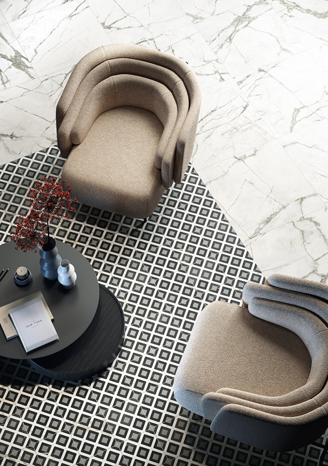 Ardelle Bianco Luce Polished 24"x24 Porcelain Tile | GENROSE