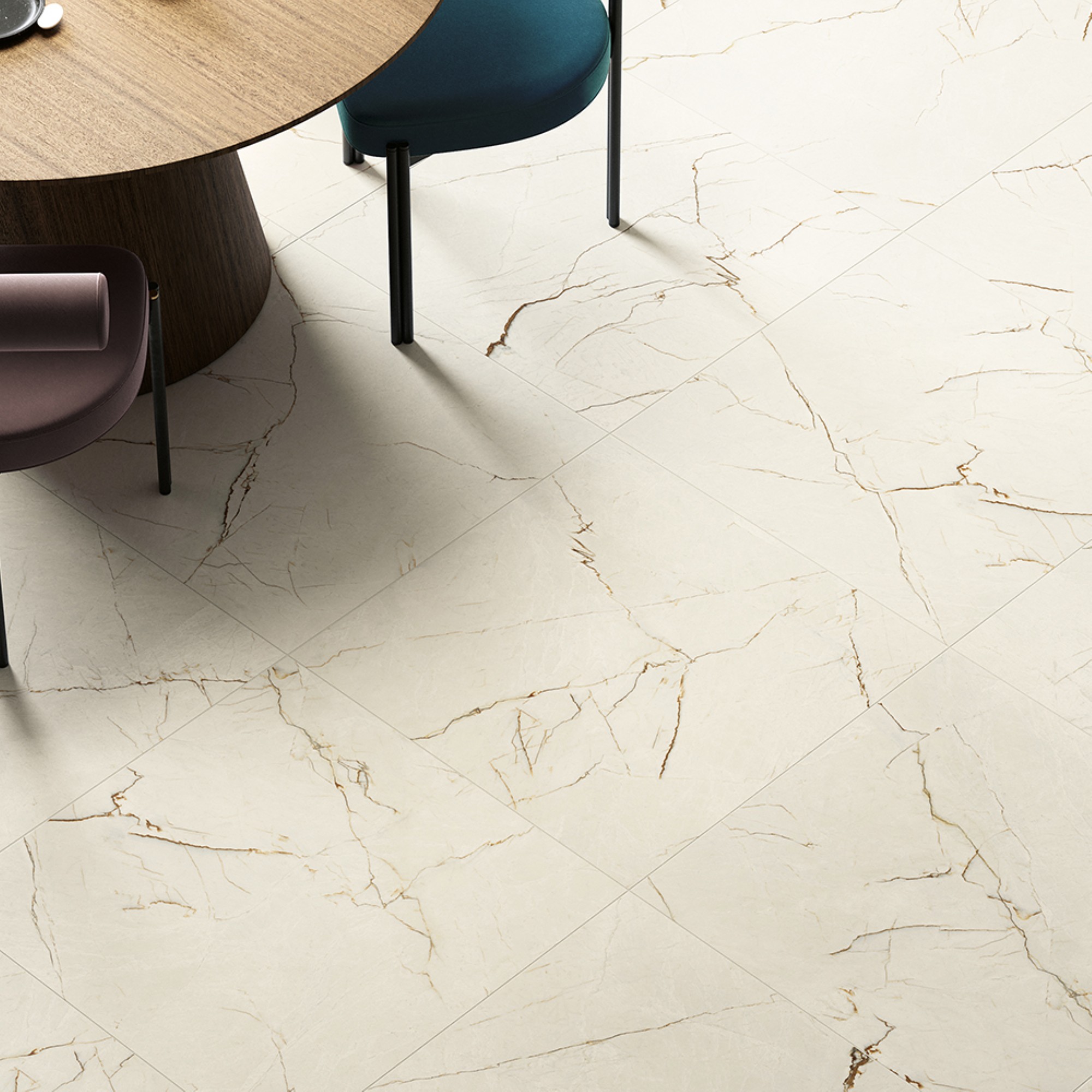 Ardelle Venato Caramel Polished 30"x30 Porcelain Tile | GENROSE