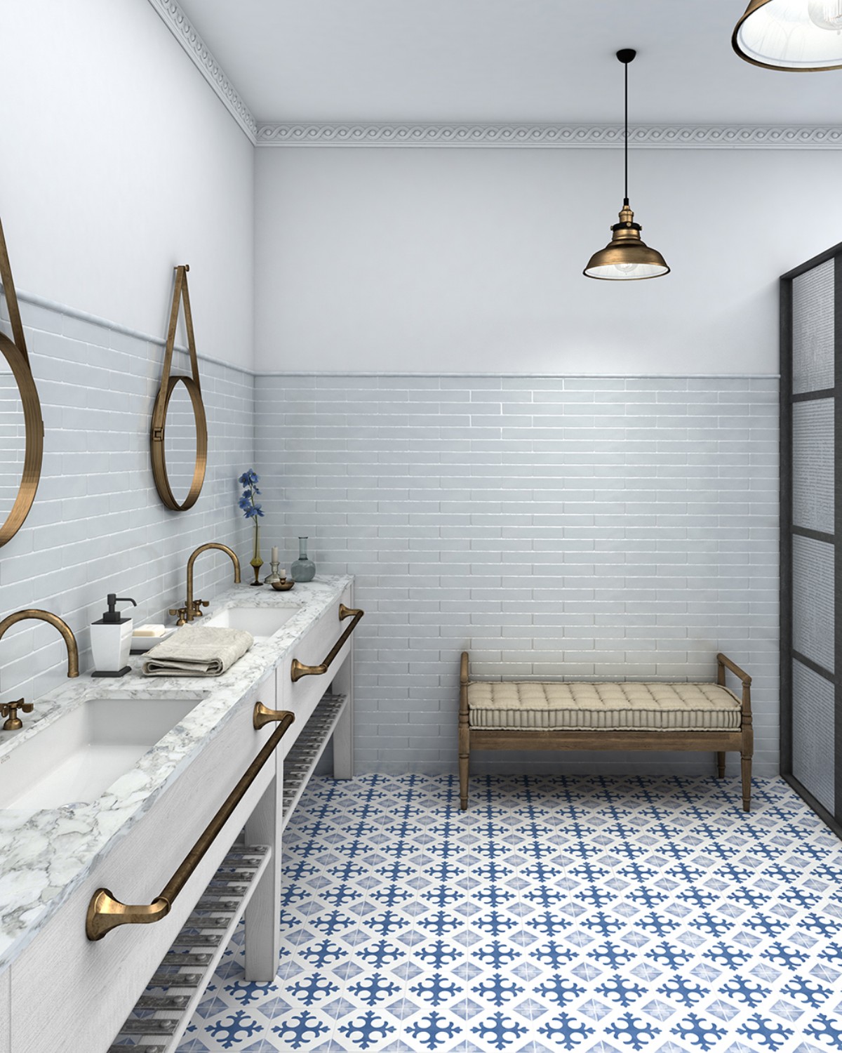 Artistry Blue Glossy 2"x10 Ceramic Tile | GENROSE