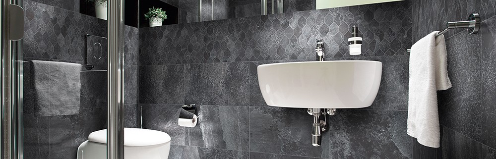 Atrium Nero Matte 4"x3" Hexagon Outlet | GENROSE