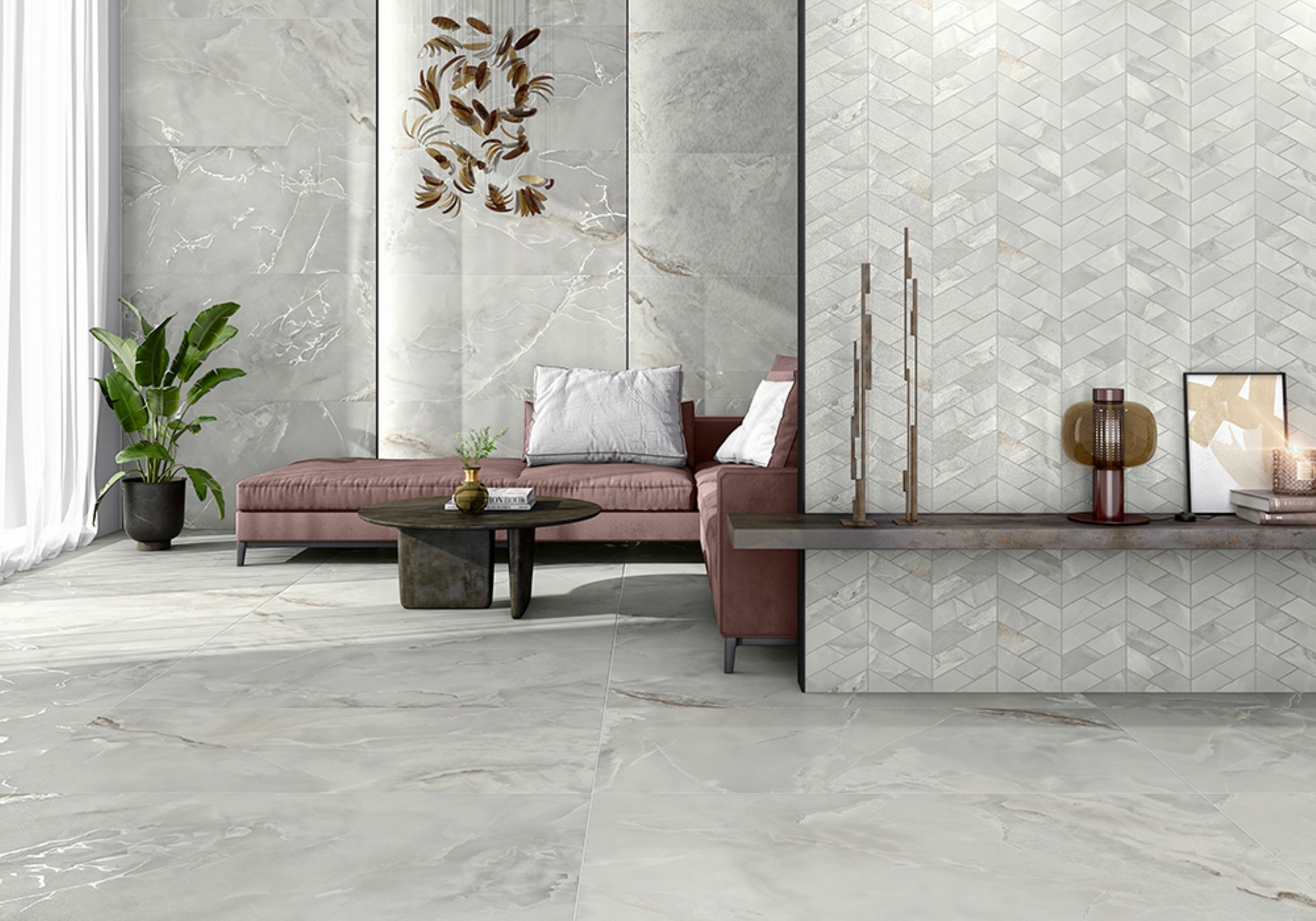 Aurora Light Grey Semi Polished 24"x48 Porcelain Tile | GENROSE