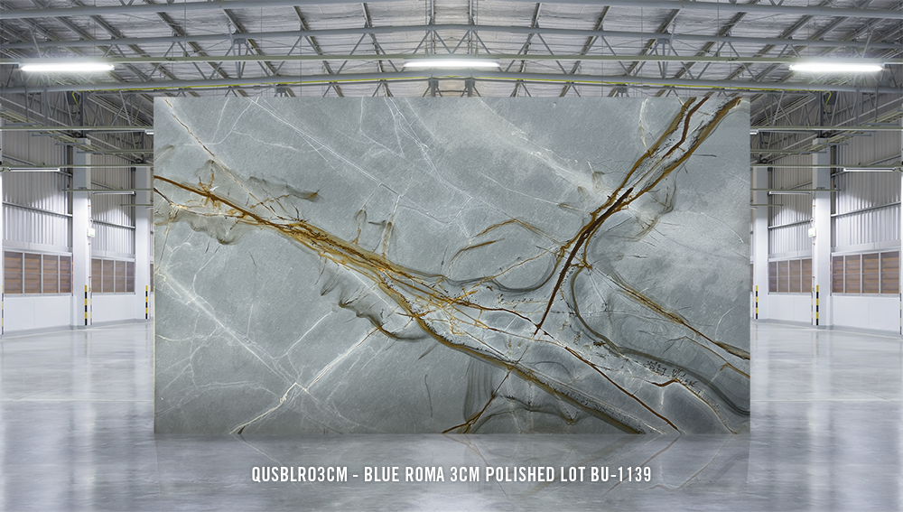 Blue Roma Quartzite Polished Slabs 3cm | Natural Stone