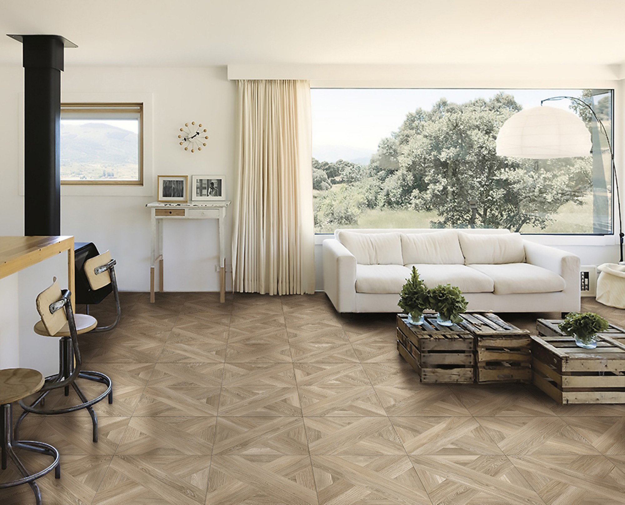 Borneo Miele Matte 23.7"X23.7 Wood-Look Porcelain Tile