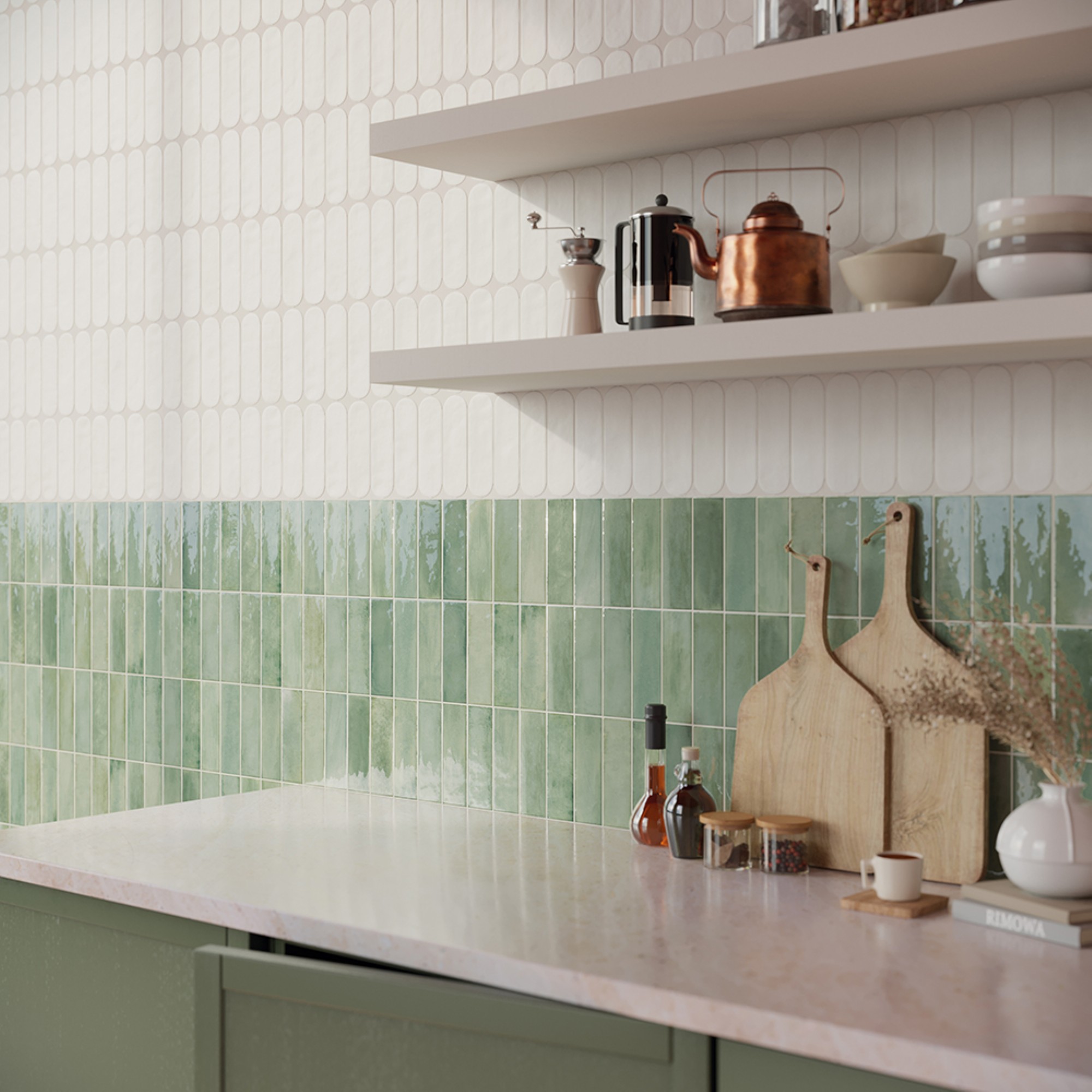 Calema Clover Glossy 2"x6.3" Ceramic Tile | GENROSE