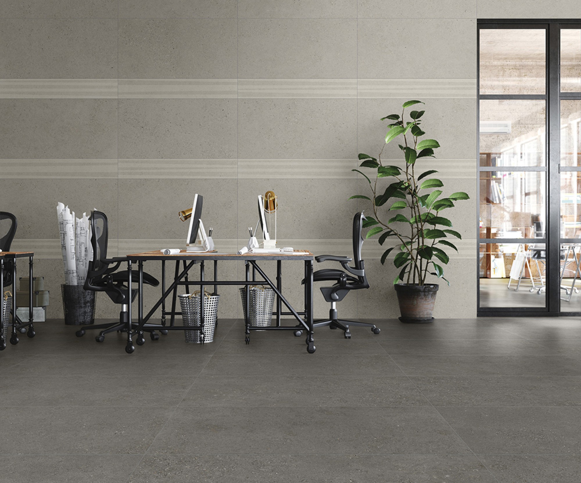 Camden Levee White Matte 8"x48" Light Porcelain Tile | GENROSE