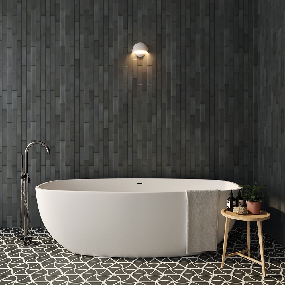 Candy Graphite Matte 2"x8" Ceramic Tile | GENROSE