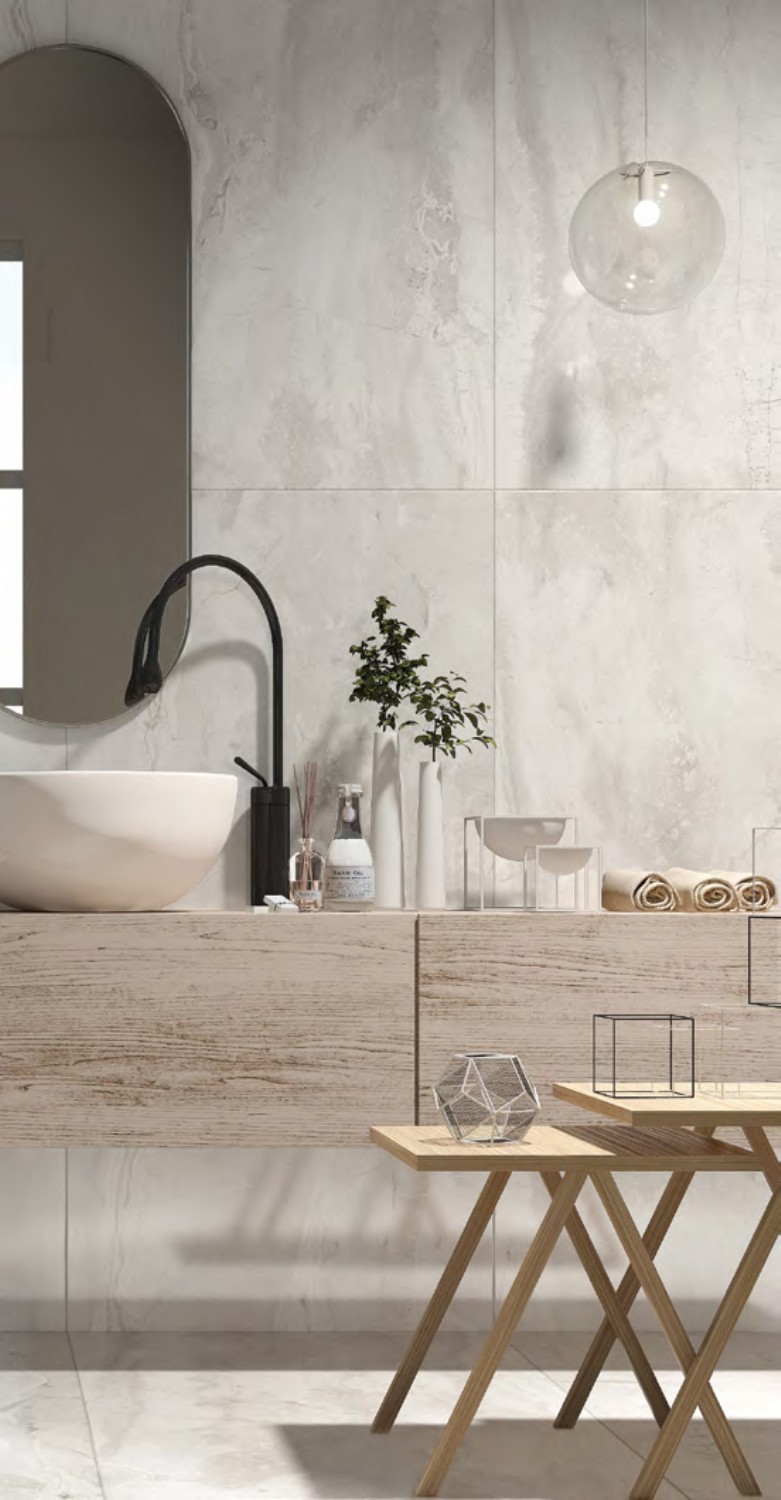 Cava Romano White Matte/Honed 24"x48 Porcelain Tile | GENROSE