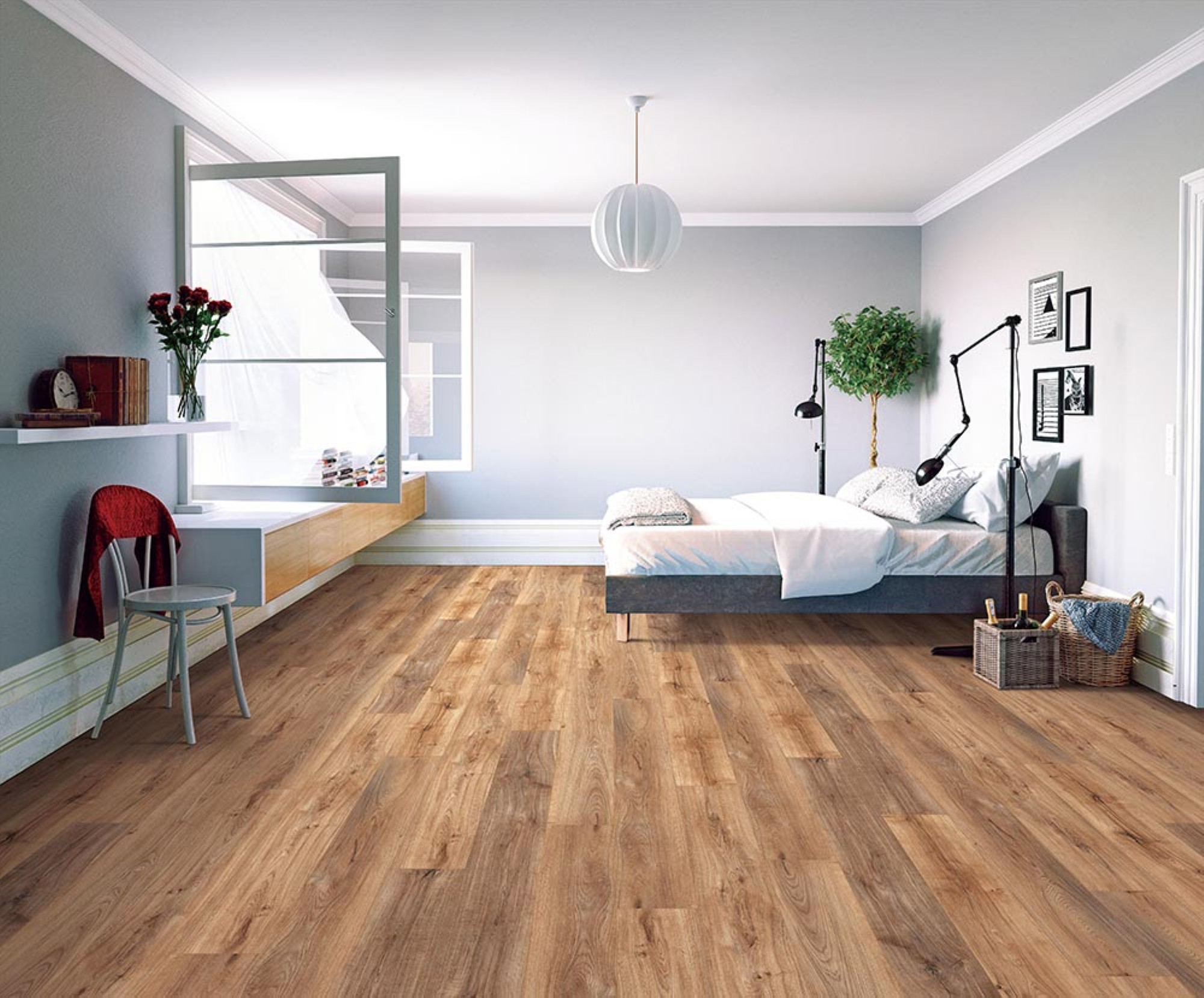 Charleston | SPC Click Dark Oak Matte 7"x48 Luxury Vinyl | GENROSE