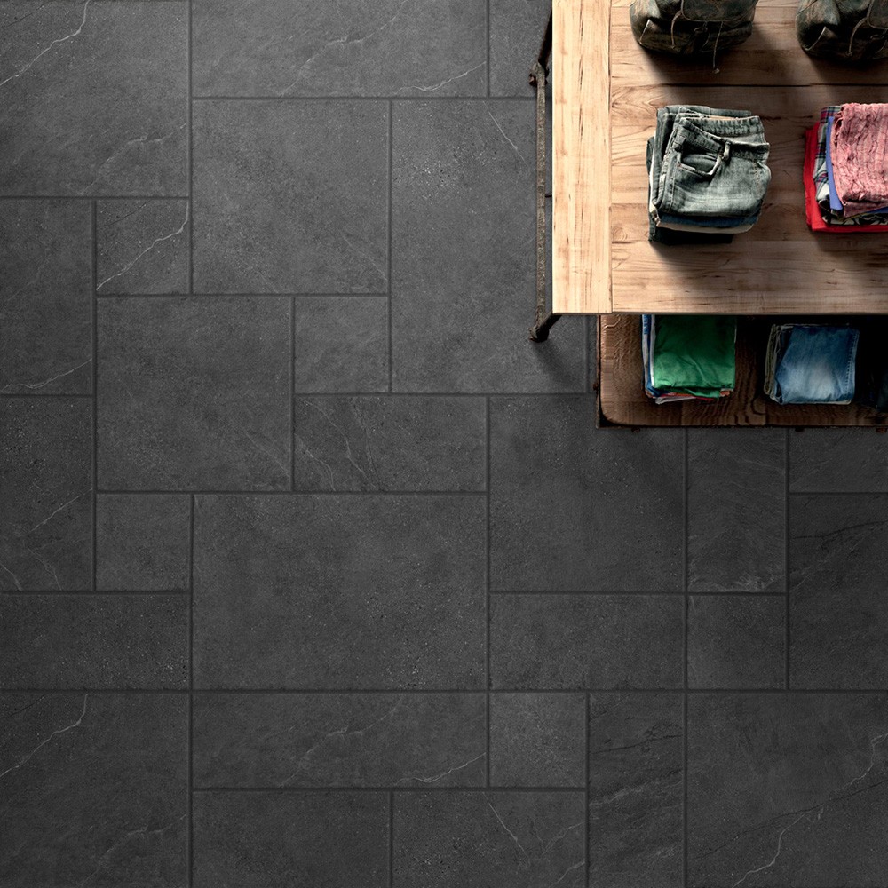 Concord Dark Matt Modular Mosaic Dark Porcelain Tile | GENROSE