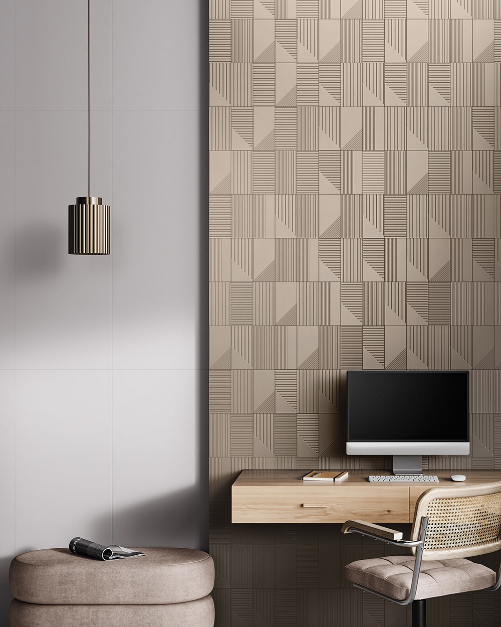 Decadent Almond Matte 4"x8" Supreme Deco Almond Ceramic Tile | GENROSE