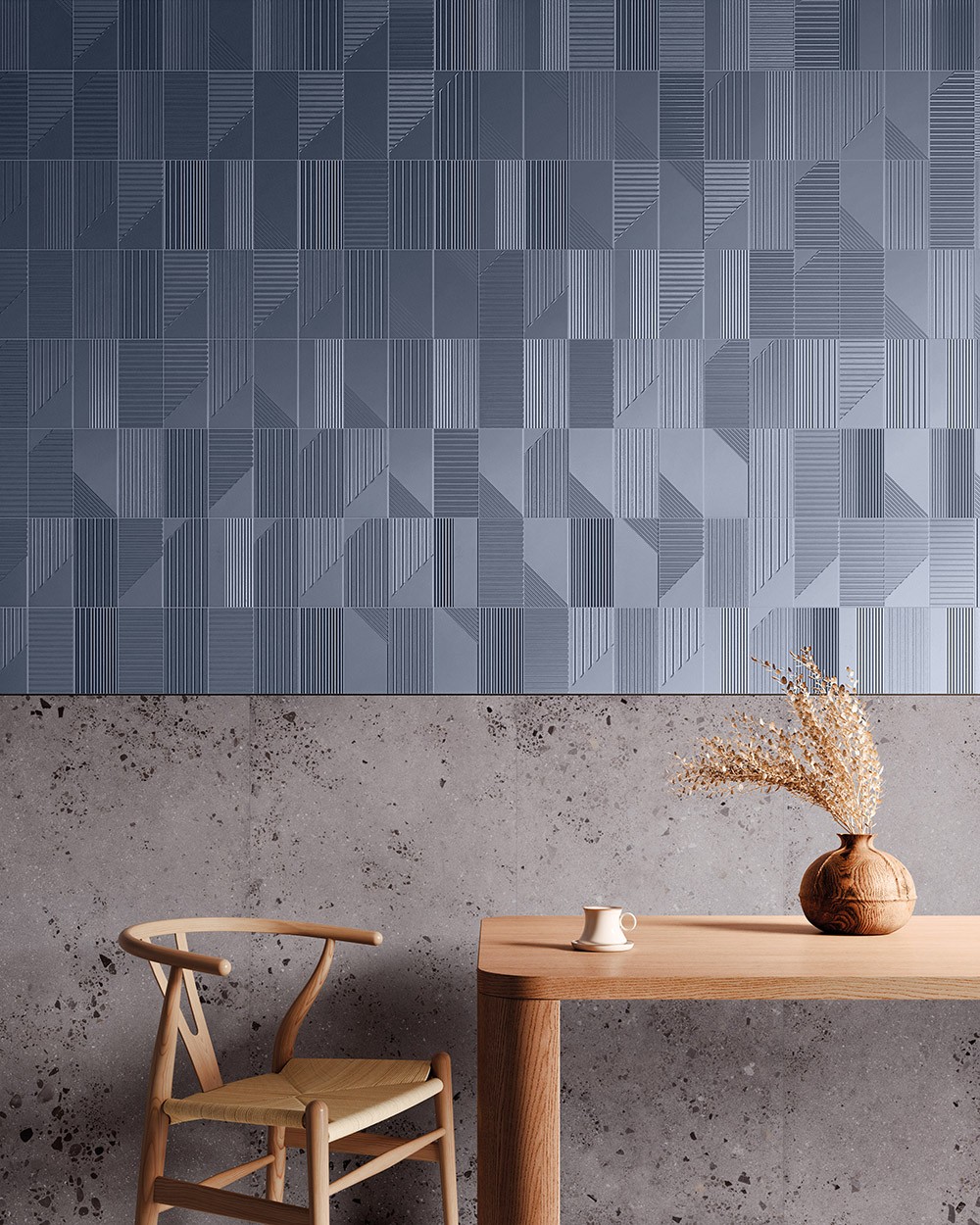 Decadent Indigo Matte 4"x8" Supreme Deco Indigo Ceramic Tile | GENROSE