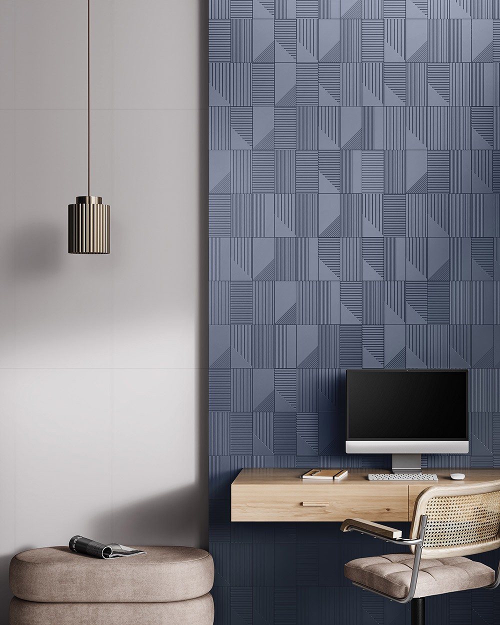 Decadent Indigo Matte 4"x8" Supreme Deco Indigo Ceramic Tile | GENROSE