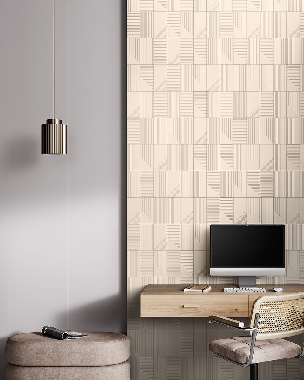 Decadent Vanilla Matte 4"x8" Supreme Deco Vanilla Ceramic Tile | GENROSE