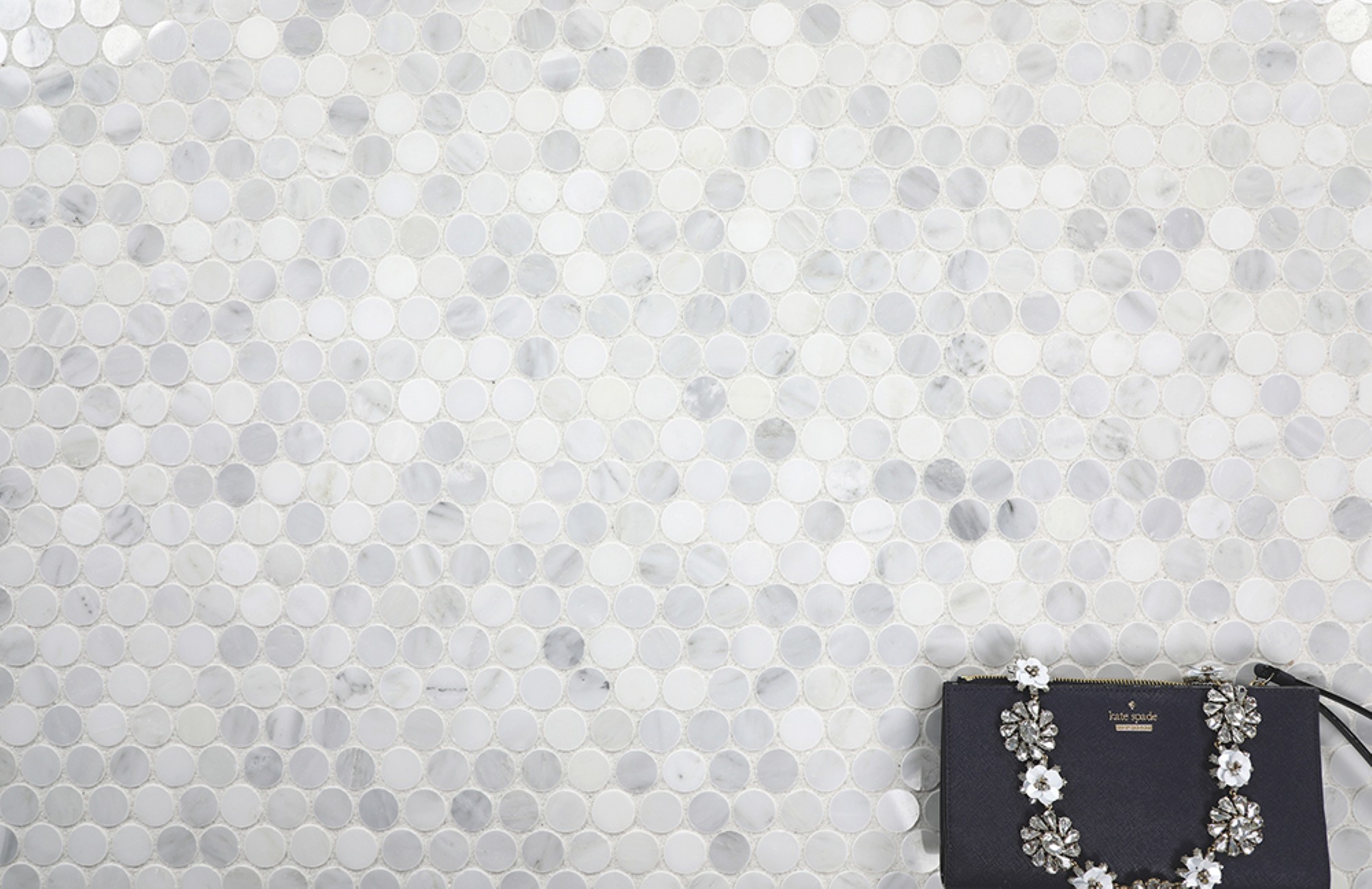 Eastern White Eastern White Polished 1" Penny Natural Stone Tile | GENROSE