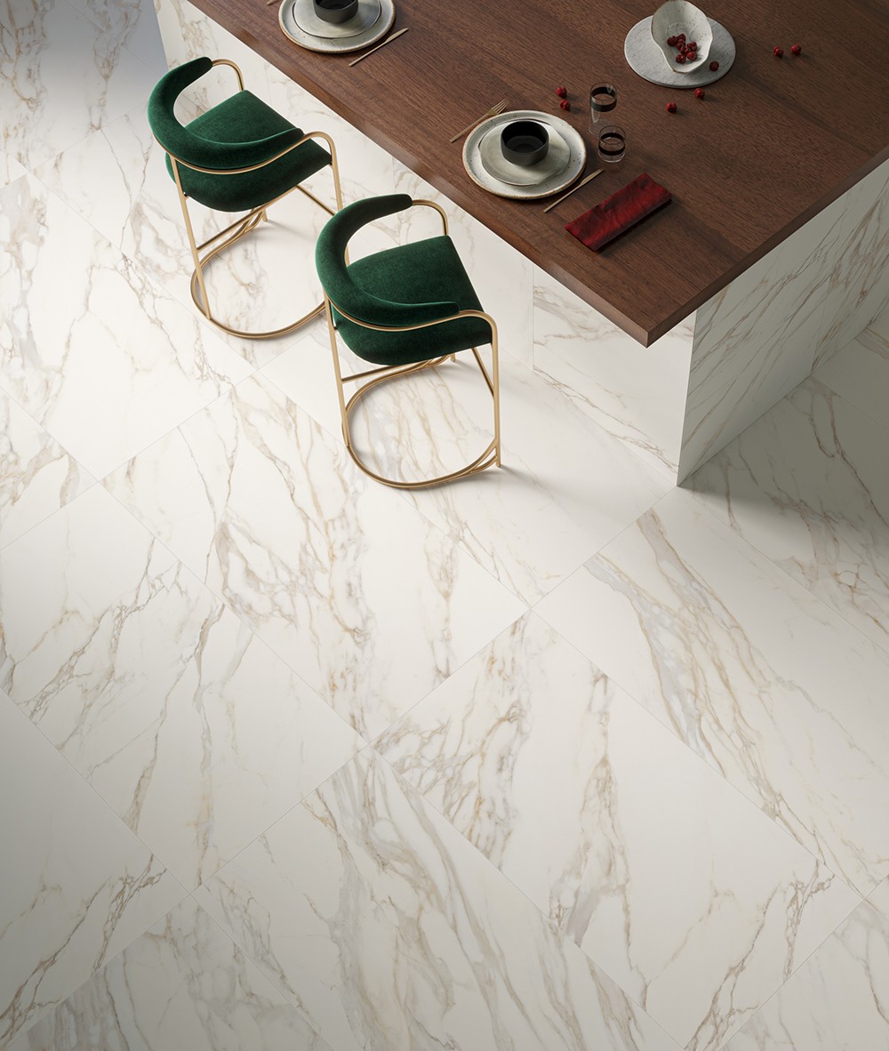 Emilia Calacatta Matte 24"x48 Porcelain Tile | GENROSE