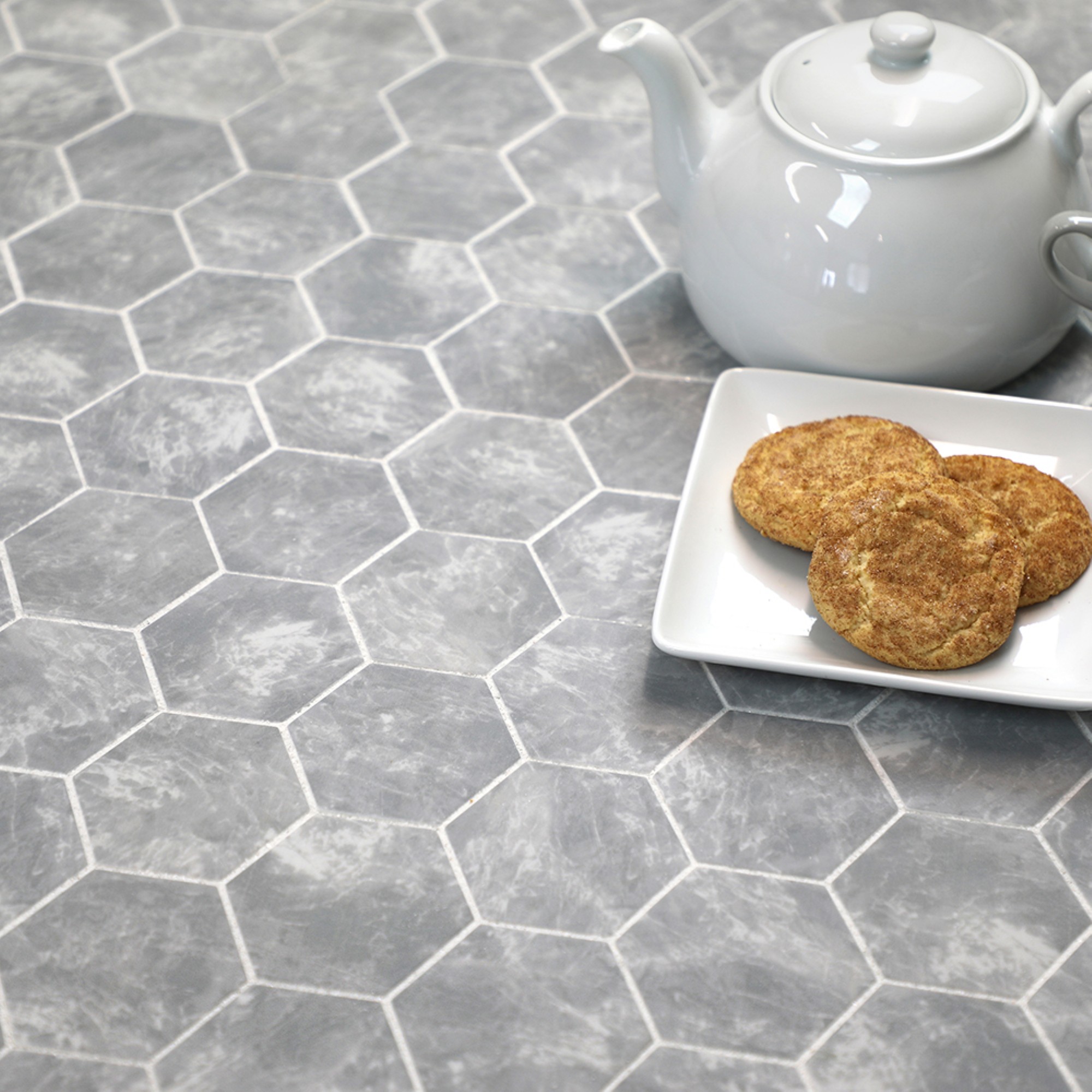 Enamel Hexagon Glass | Enamel | Metal Tile | GENROSE Stone & Tile, CT ...