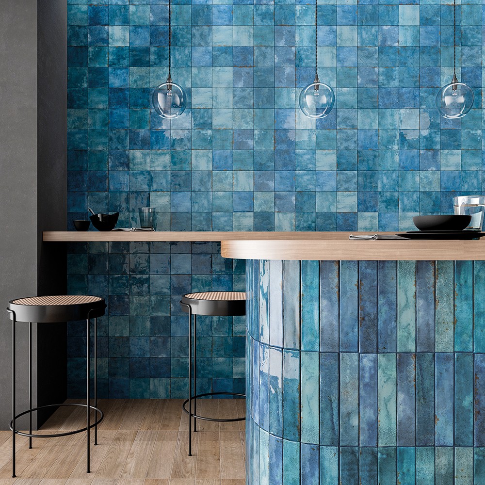 Enamel Ocean Glossy 2"x10" Ceramic Tile | GENROSE