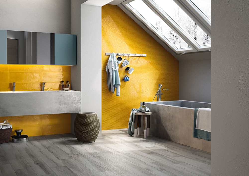 Outlet Evoke Yellow - Outlet Glossy .75"x.75" (12"x12" Mosaic Sheet ...