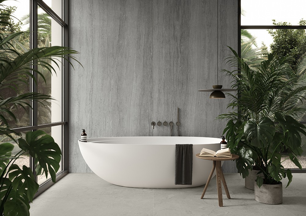 Exeter Fossil Vein-Cut Matte 48"x110 Porcelain Tile | GENROSE