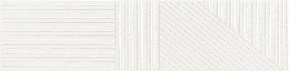 Facil Blanco Glossy 4"X16" Opera Deco Ceramic Tile | GENROSE