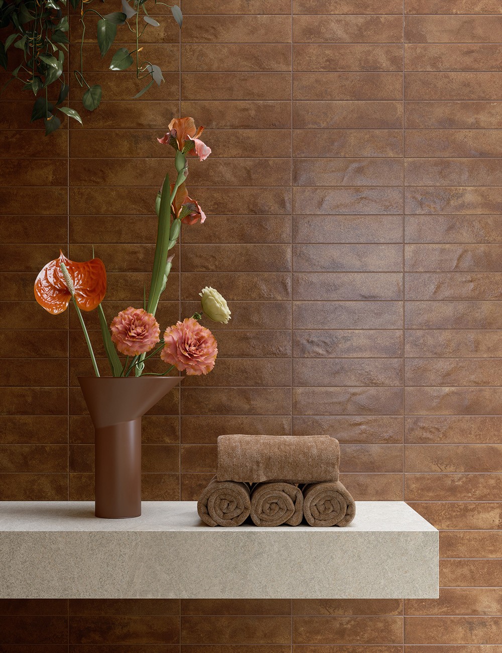 Forge Corten Bruciato Matte 2.5"x9.5 Porcelain Tile | GENROSE