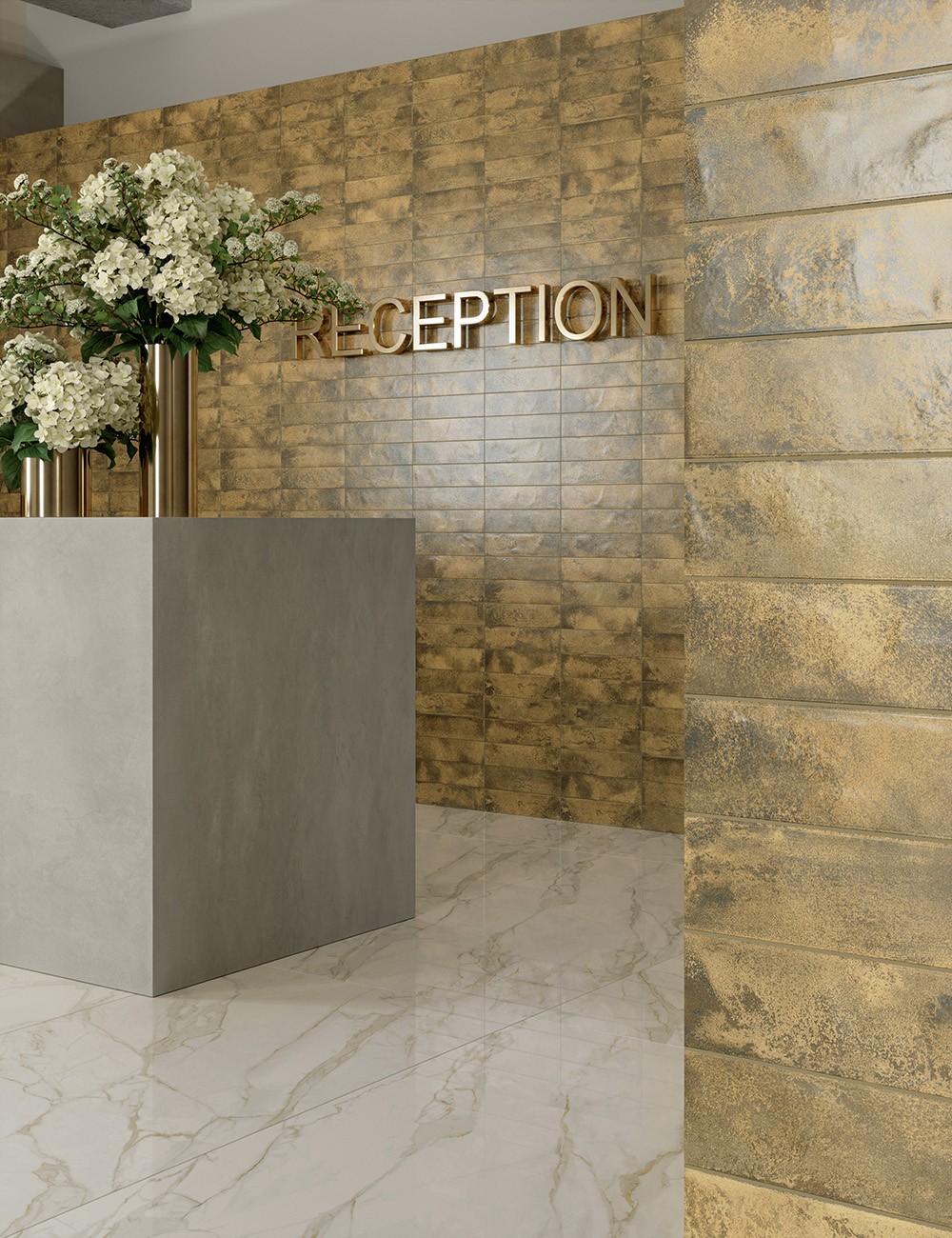 Forge Oro Brunito Matte 2.5"x9.5 Porcelain Tile | GENROSE