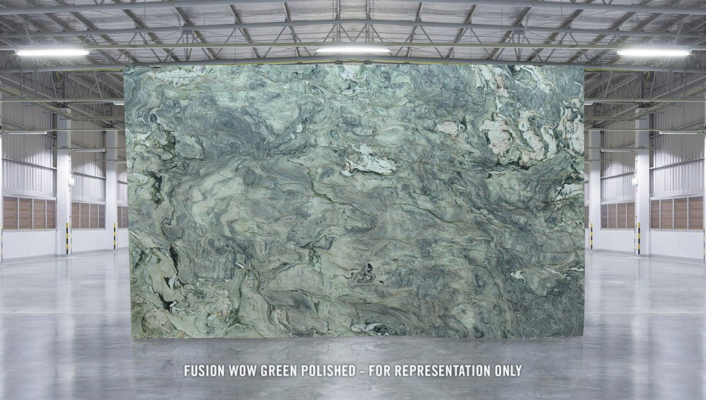Fusion Wow Green Slab Fusion Wow Green Polished 3cm Slabs | Natural Stone | GENROSE