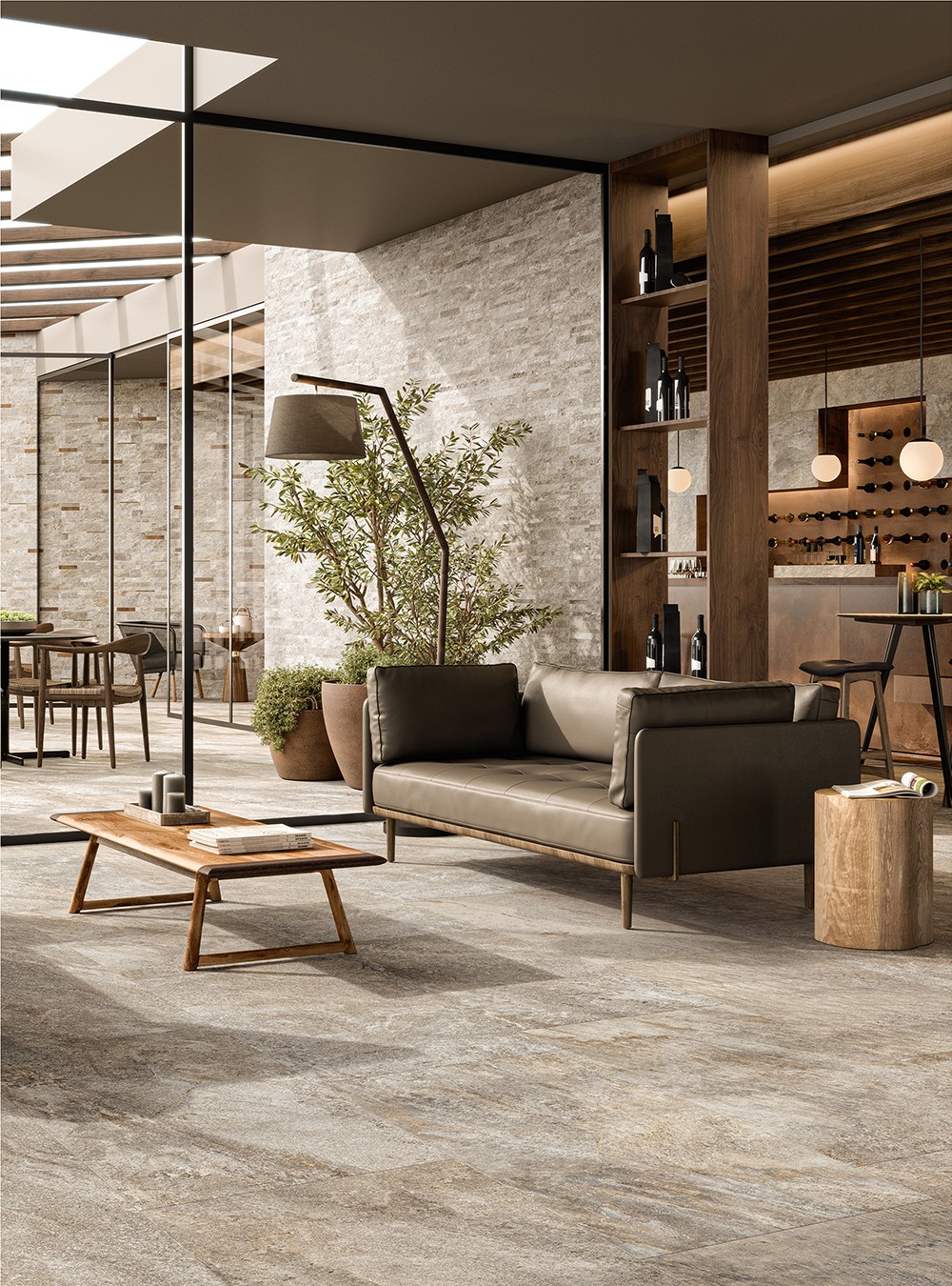 Glacier Platino Matte Brick Mosaic Porcelain Tile | GENROSE