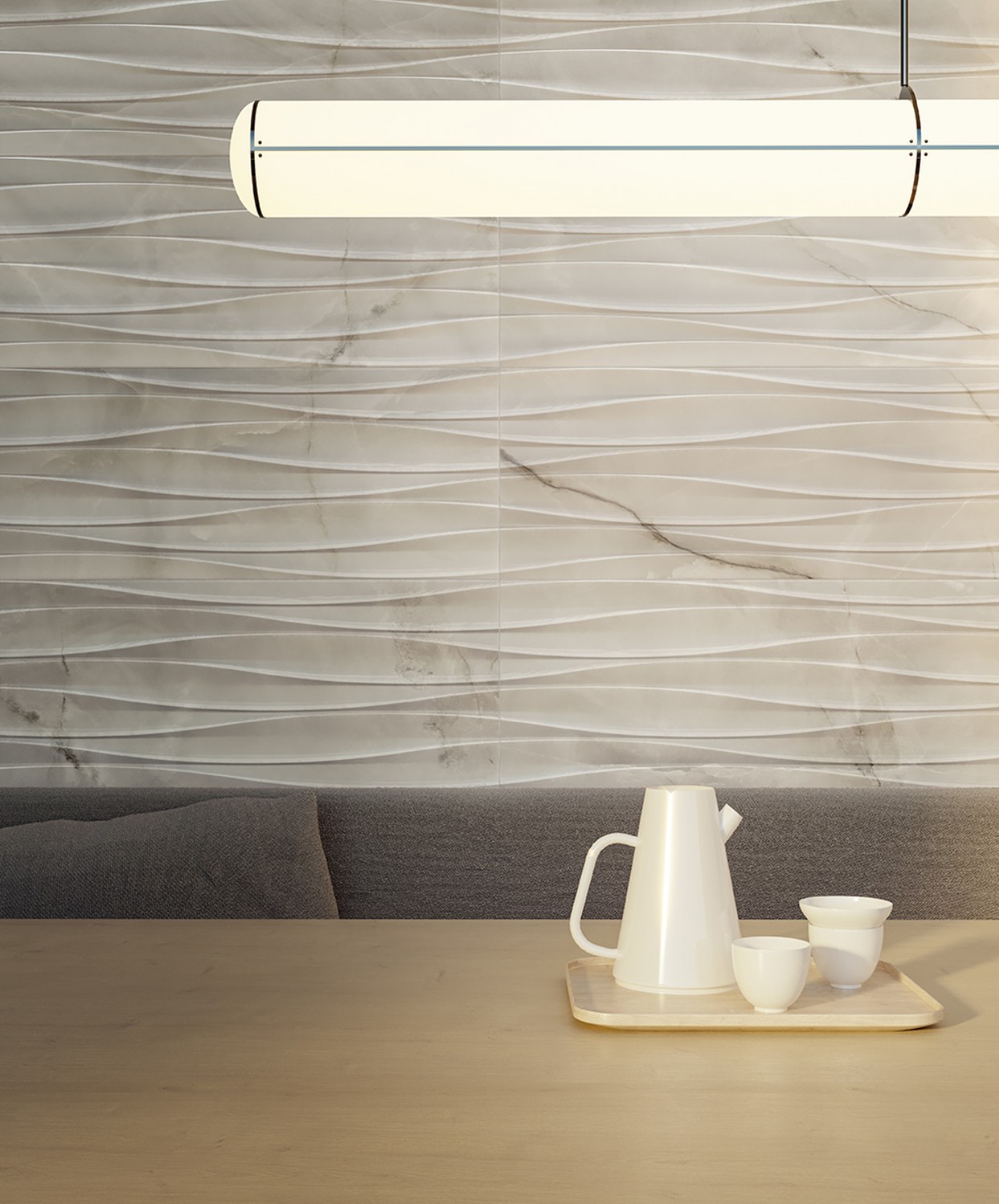 Glide Onyx Suave Matte 12"X36" Curva Onyx Suave Ceramic Tile | GENROSE