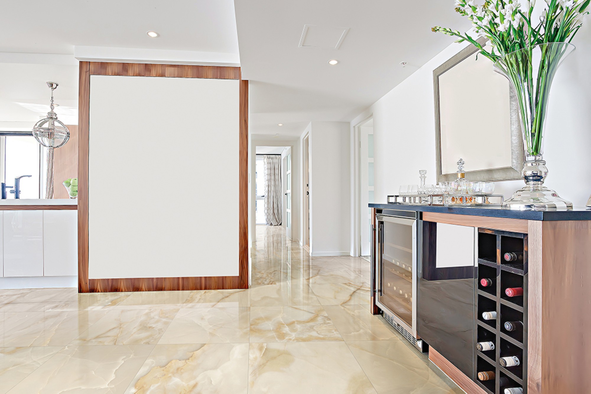 Grace Beige Polished 24"x24 Porcelain Tile | GENROSE