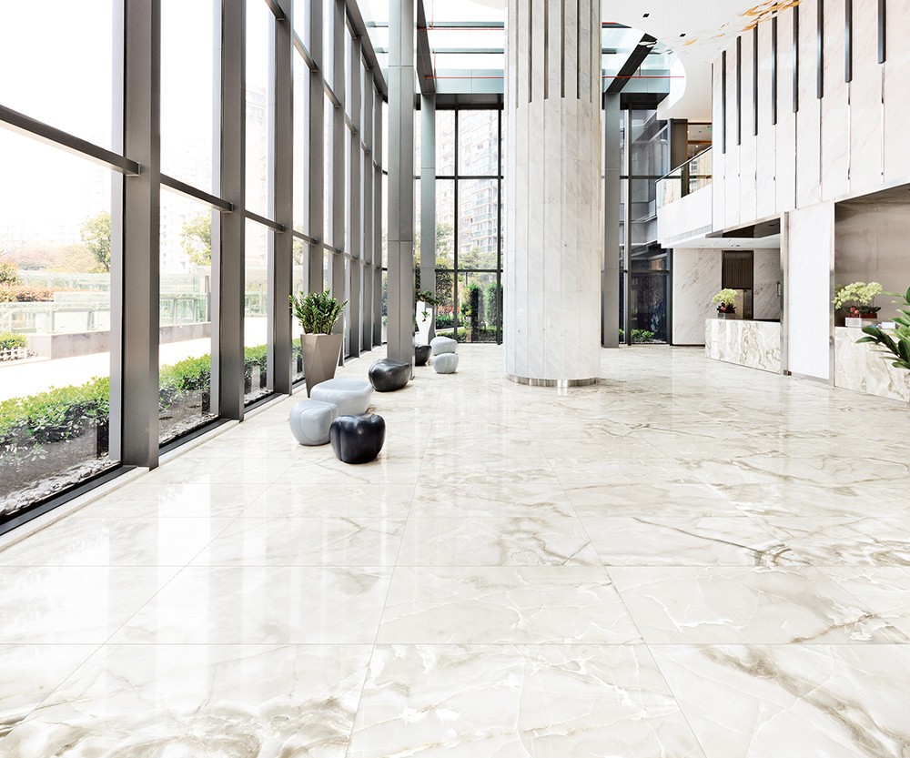Grace White Polished 24"x48 Porcelain Tile | GENROSE