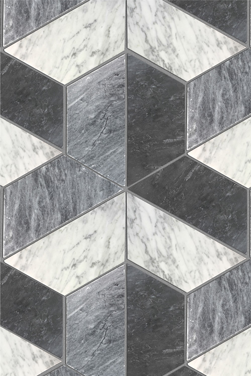 Graphica Grey Honed 9" Trapezoid Natural Stone Tile | GENROSE