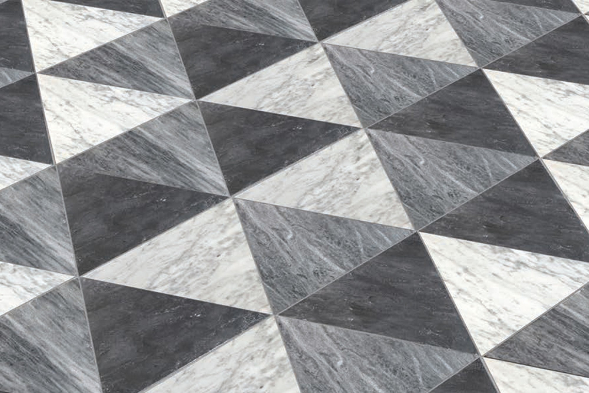 Graphica Charcoal Honed 9" Triangle Natural Stone Tile | GENROSE