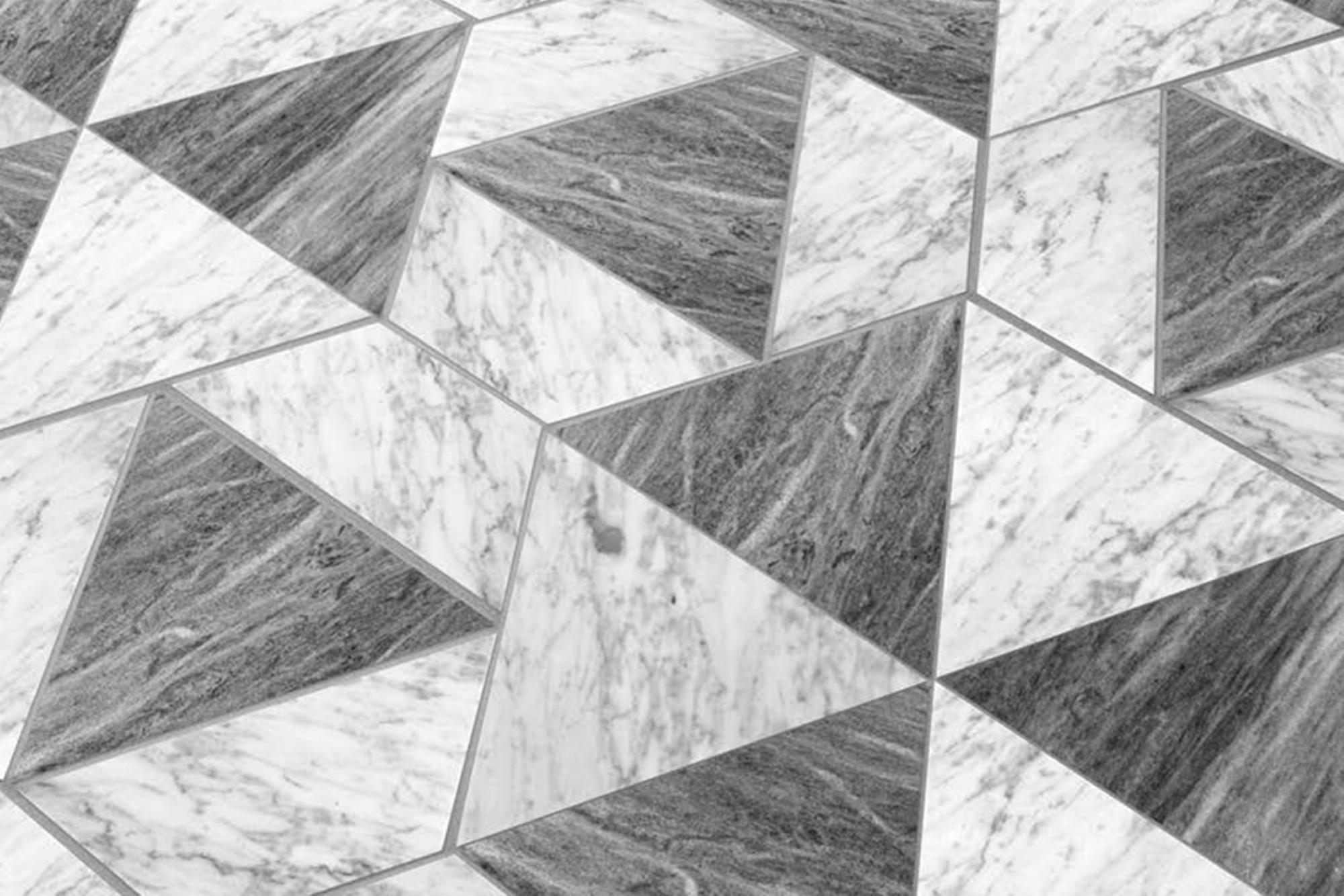 Graphica Grey Honed 9" Triangle Natural Stone Tile | GENROSE