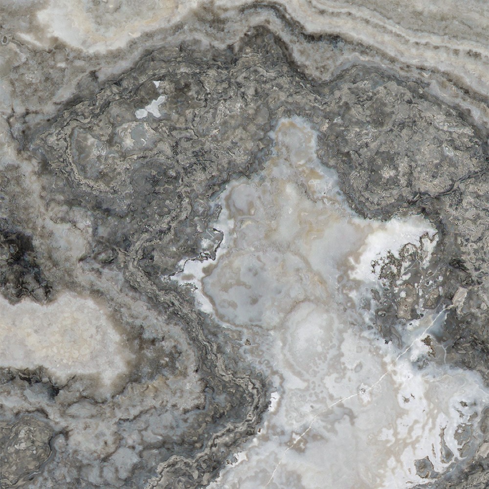 Grey Onyx Cross-Cut Slabs - Translucent banded onyx