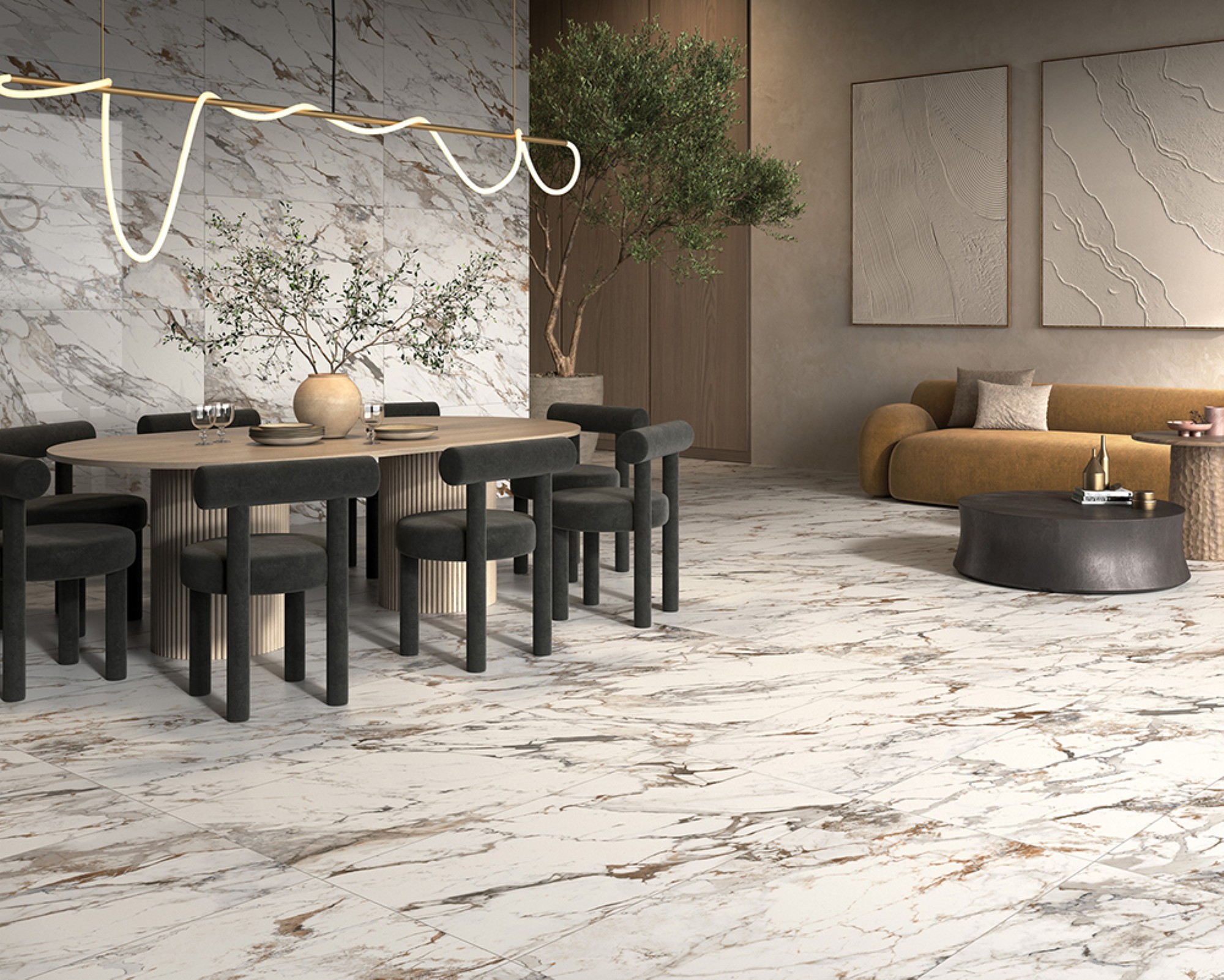 Indulge Breccia Capraia Polished 24"x48" Porcelain Tile | GENROSE
