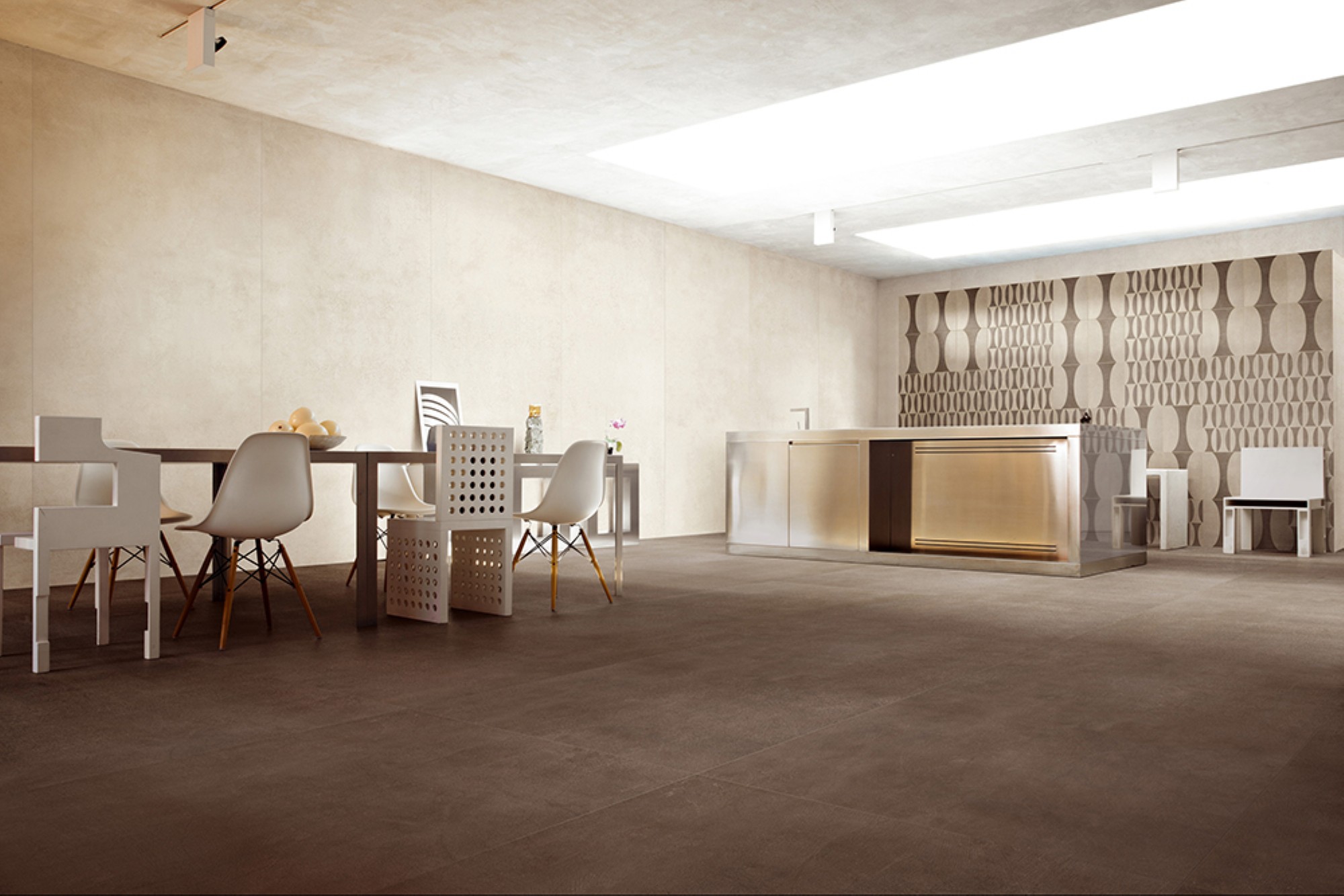 Industry Taupe Matte Deco B Porcelain Tile | GENROSE