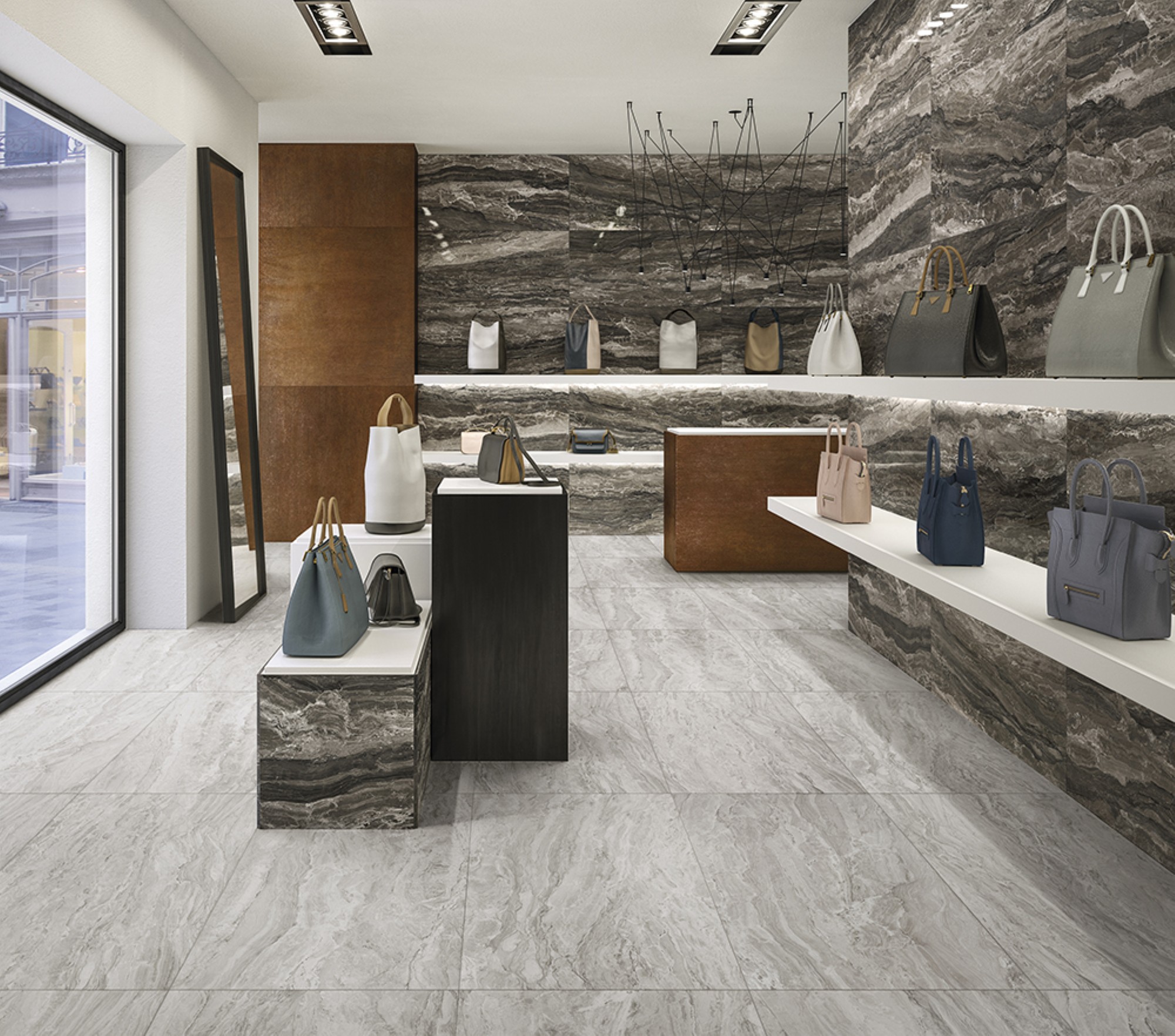 Jewelstone Silver Matte 24"X48 Porcelain Tile | GENROSE