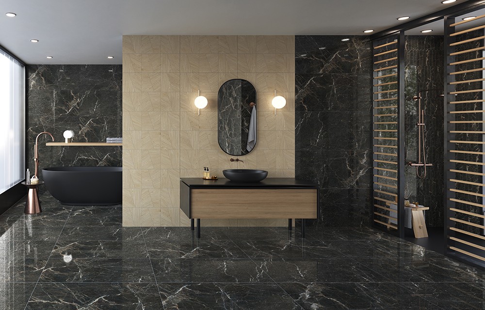 Katami Betulla Matte 12"x36" Deco Ceramic Tile | GENROSE