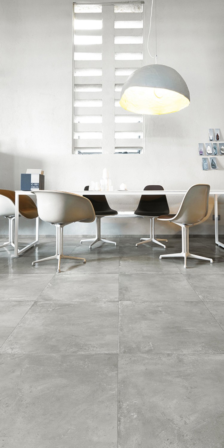 Kilostone Ash Polished 24"x24 Porcelain Tile | GENROSE