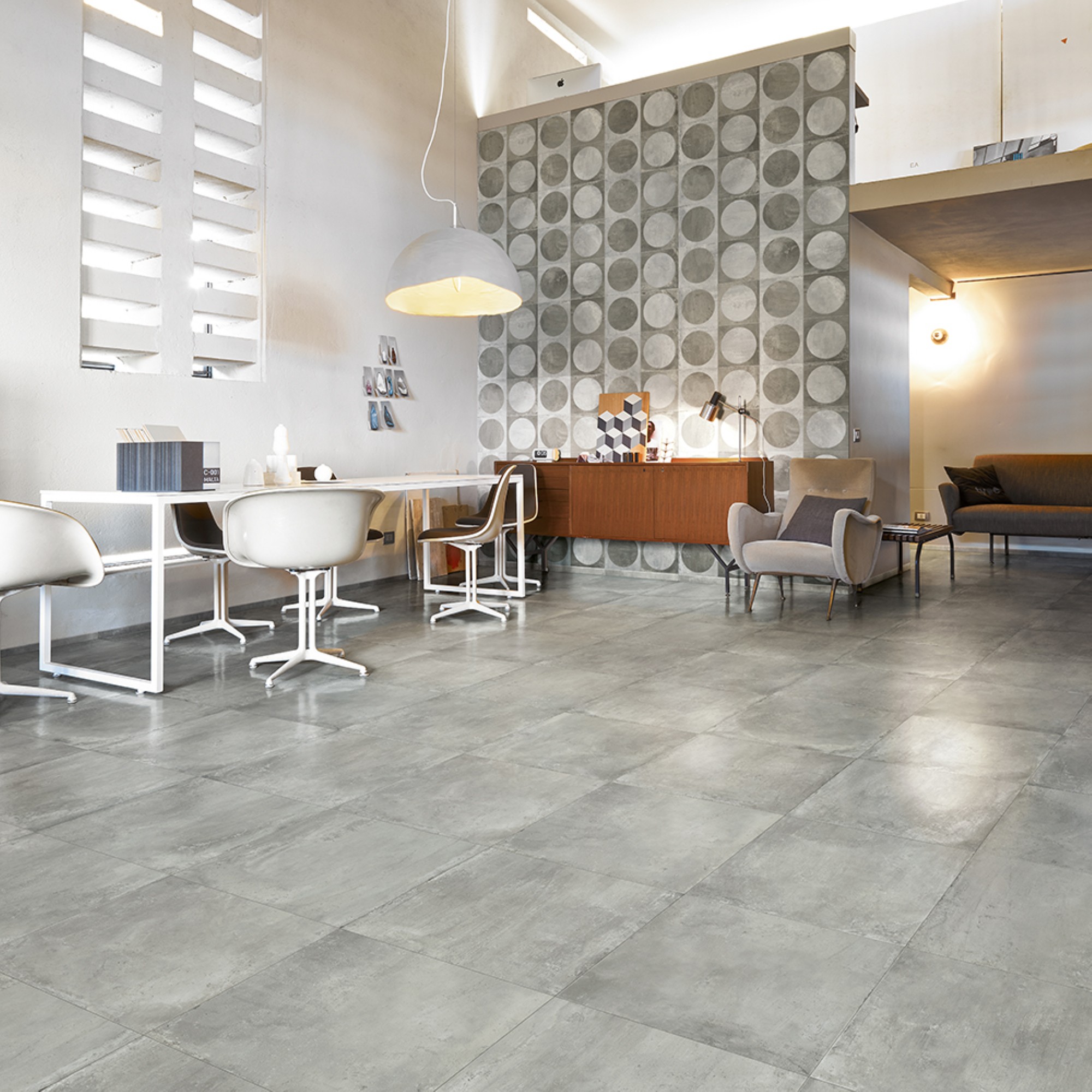 Kilostone Ash Polished 12"x24 Porcelain Tile | GENROSE