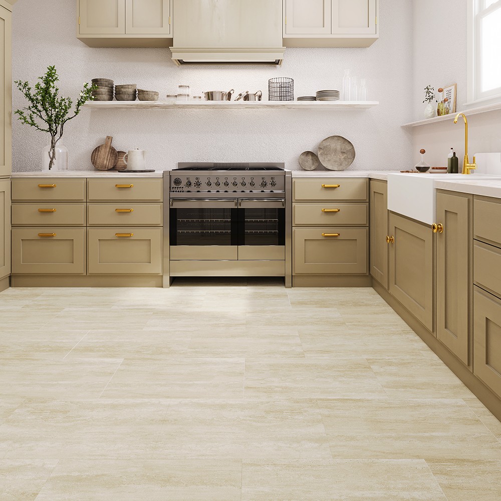 Kobra | SPC Click Cream Smooth 12"X24 Luxury Vinyl | GENROSE