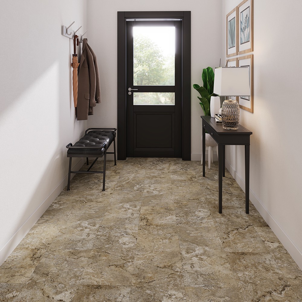 Kobra | SPC Click Travertine Smooth 12"X24 Luxury Vinyl | GENROSE