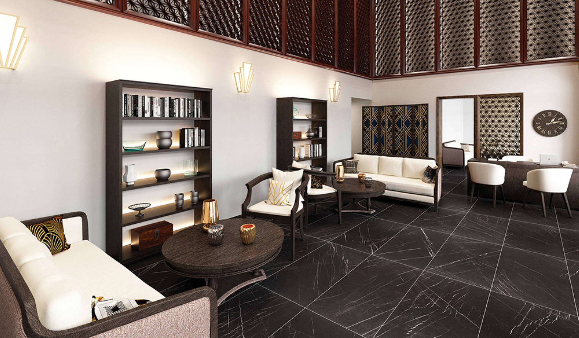 Luxury Regal Black Matte 24"X48 Porcelain Tile | GENROSE