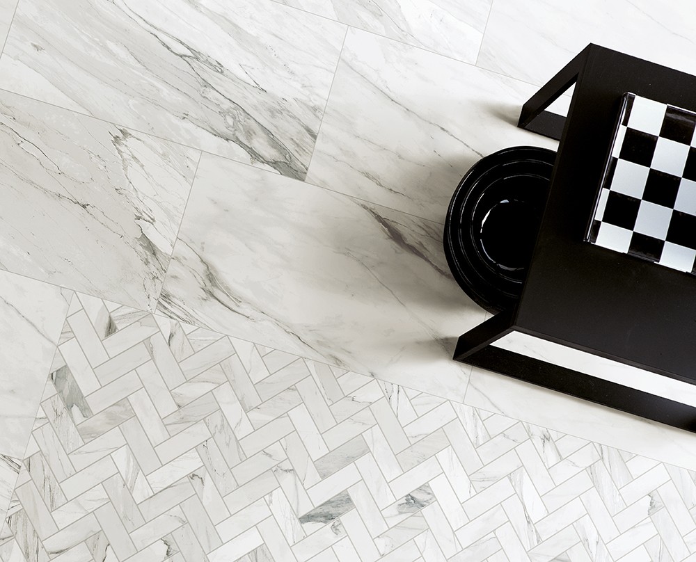 Marbella Apuano Matte 12"x15" Herringbone Mosaic Sheet Porcelain Tile ...