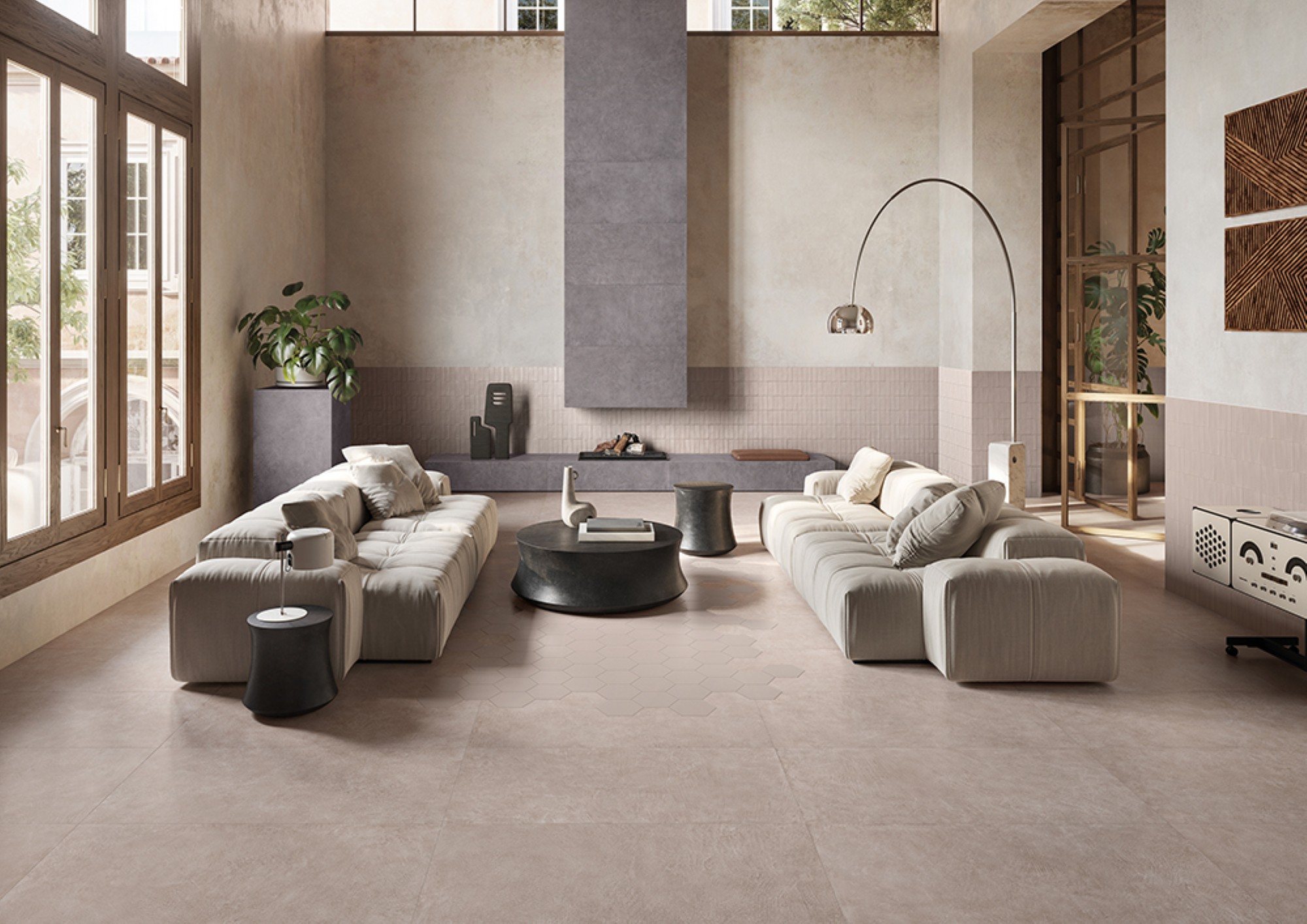 Materia Fango Glossy 2"x6" Wall Glossy Fango Porcelain Tile | GENROSE